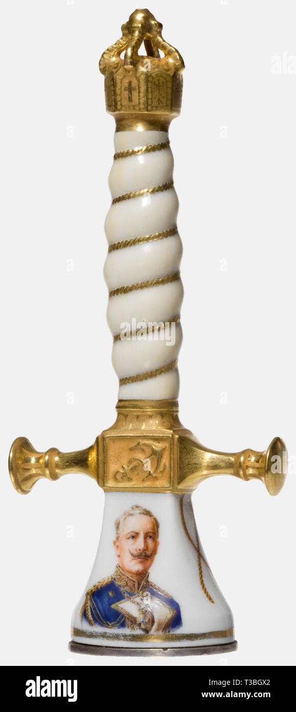 Frigate Captain Peter Strasser, personal porcelain seal, a present from ...