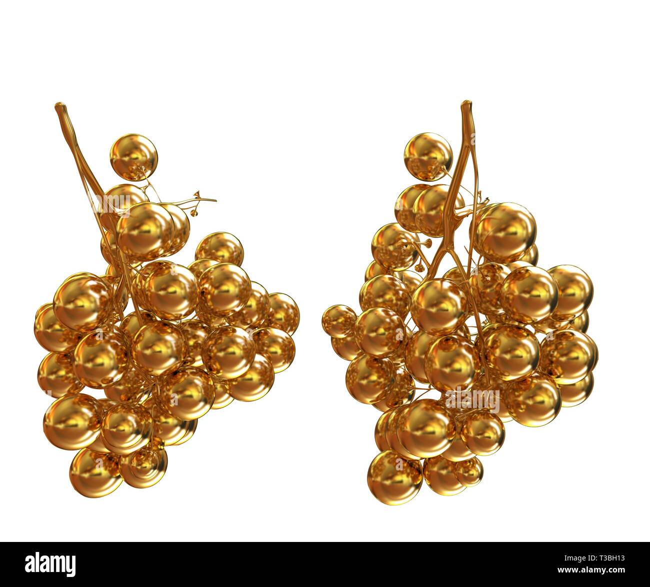 Gold Grapes. 3d illustration Stock Photo - Alamy
