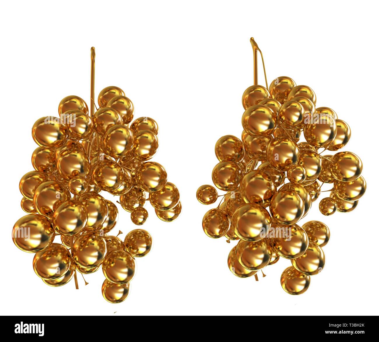 Gold Grapes. 3d illustration Stock Photo - Alamy