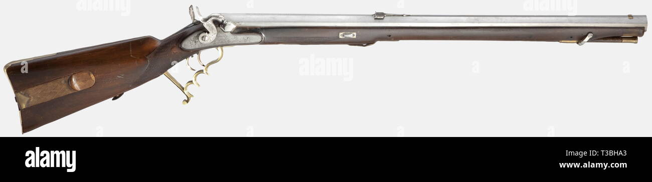 Civil long arms, flintlock and caplock, caplock rifle, Ischl, circa ...