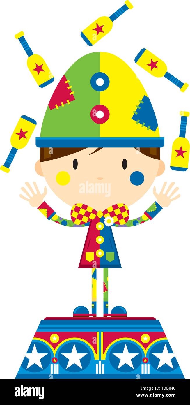 Cartoon Juggling Circus Clown Stock Vector Image & Art - Alamy
