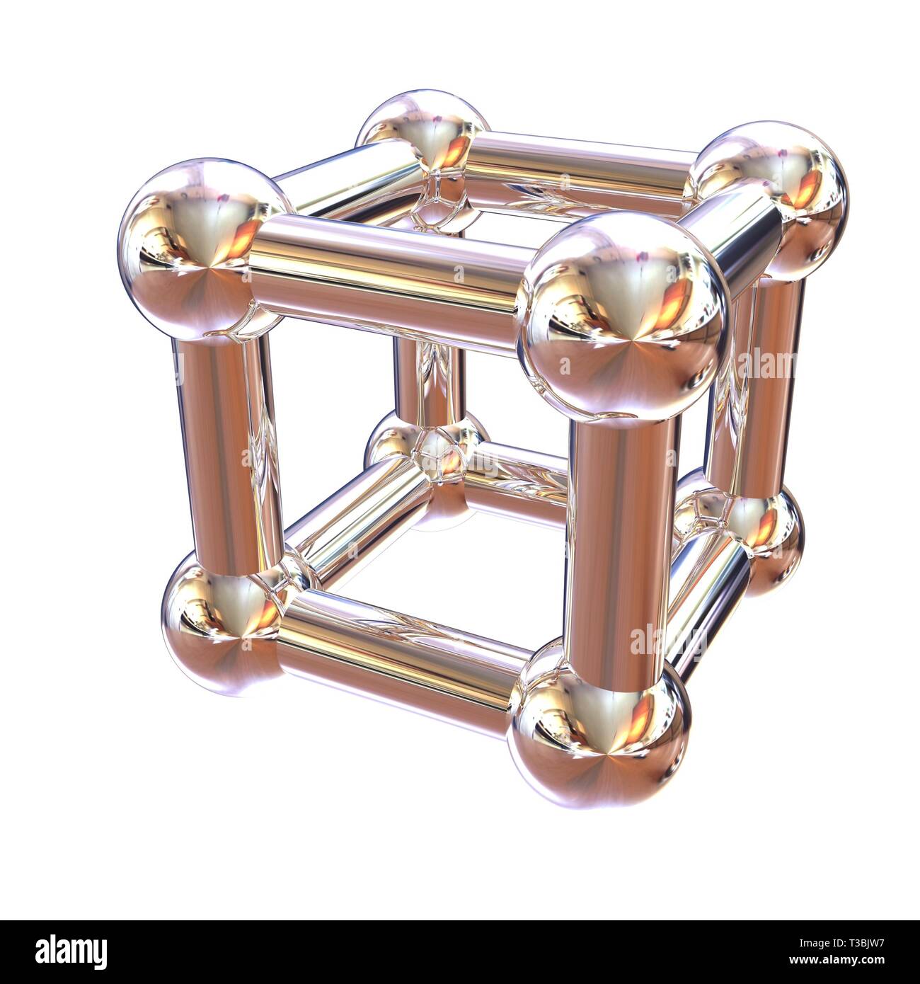 Structural chemical formula and model of molecule, 3d object ...