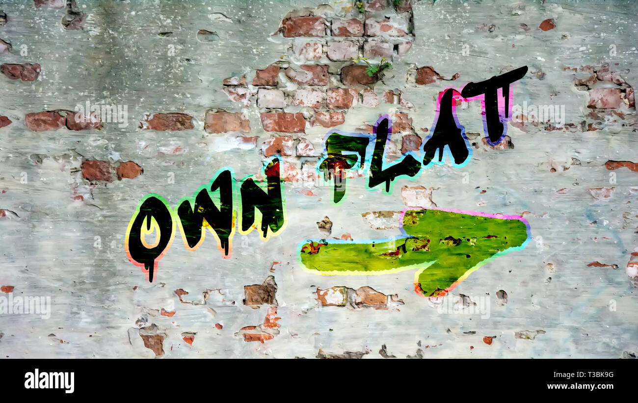Wall Graffiti to Own Flat Stock Photo - Alamy