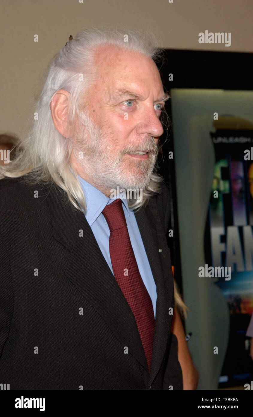 LOS ANGELES, CA. July 02, 2001: Actor DONALD SUTHERLAND at the world ...