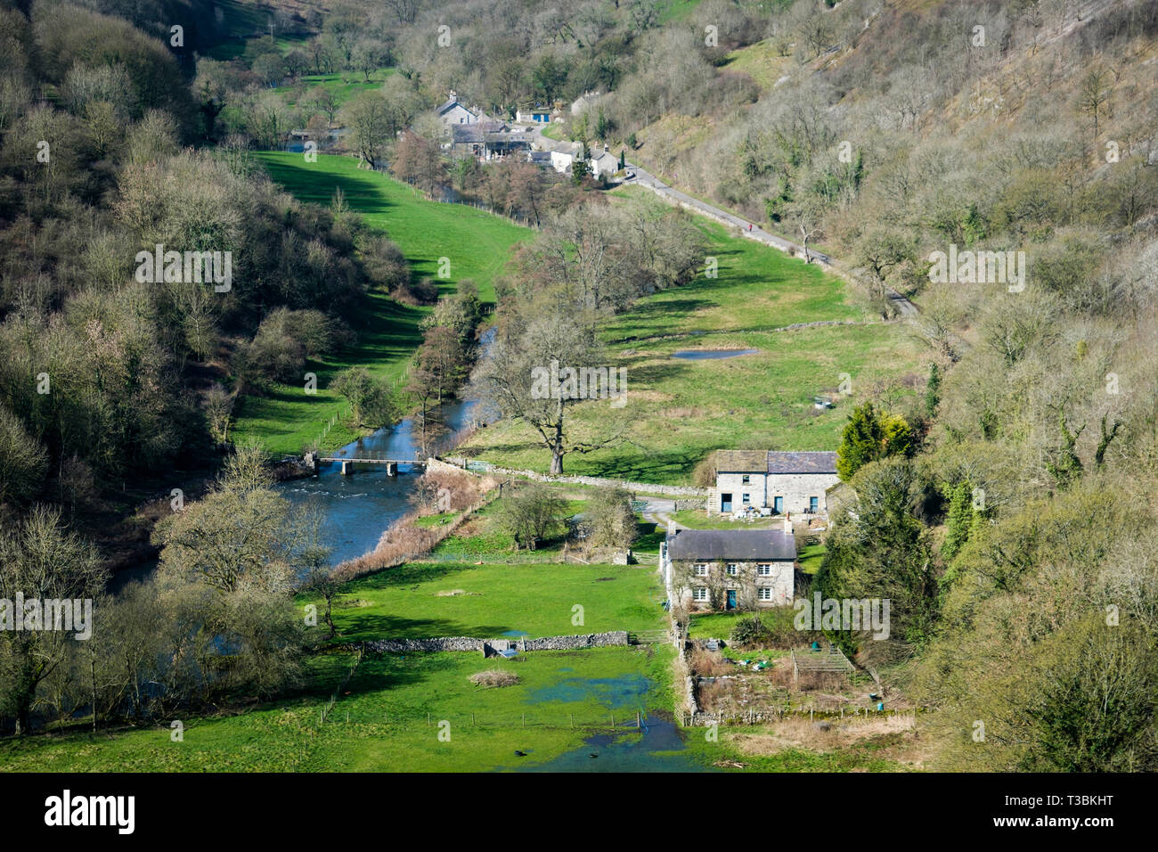 Monsal Dale and the River Wye in the Derbyshire Dales Stock Photo - Alamy