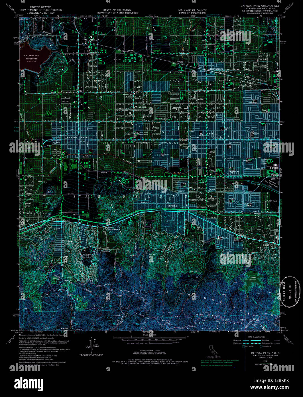 Canoga park map hi-res stock photography and images - Alamy