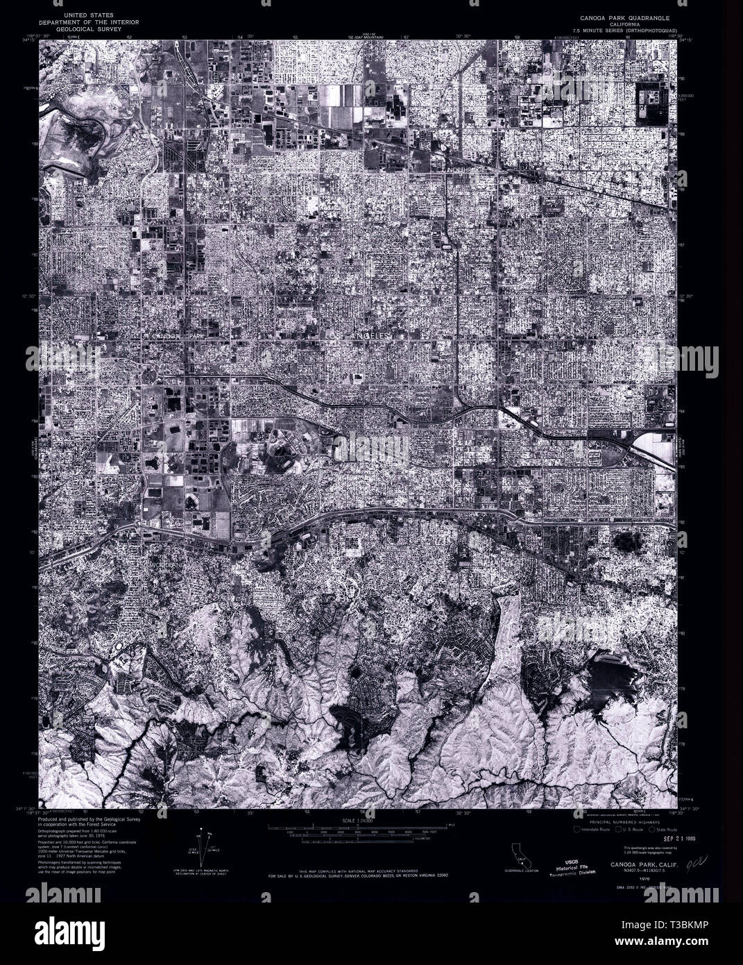 Canoga park map hi-res stock photography and images - Alamy