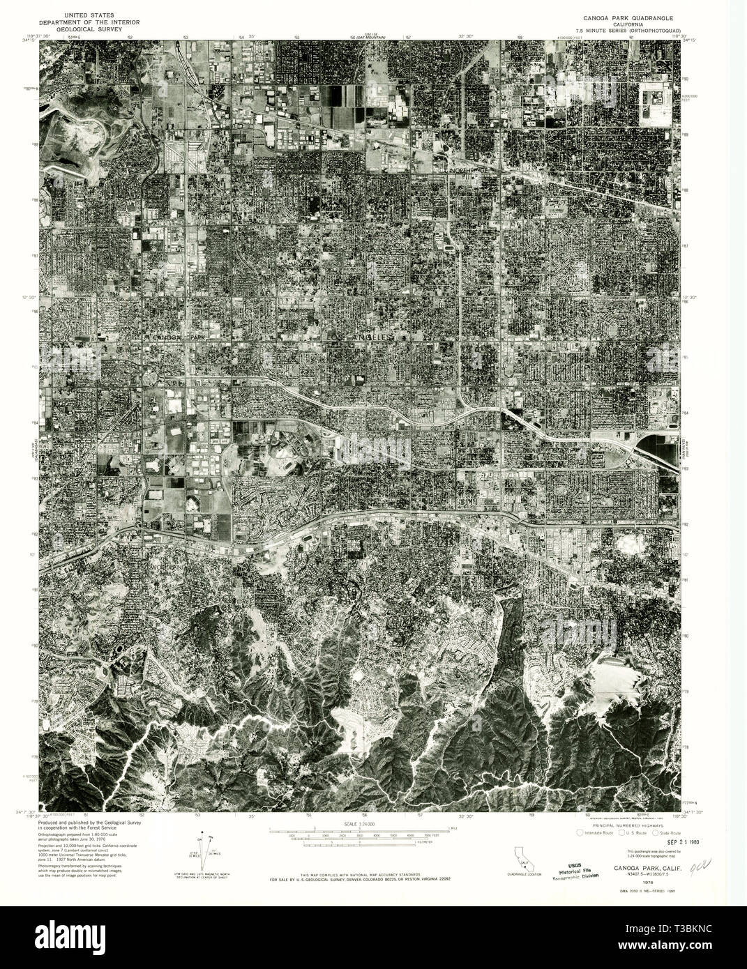 Canoga park map hi-res stock photography and images - Alamy