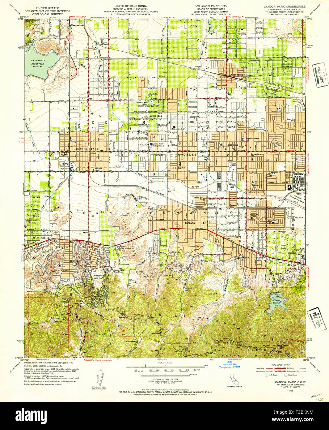 Canoga park map hi-res stock photography and images - Alamy