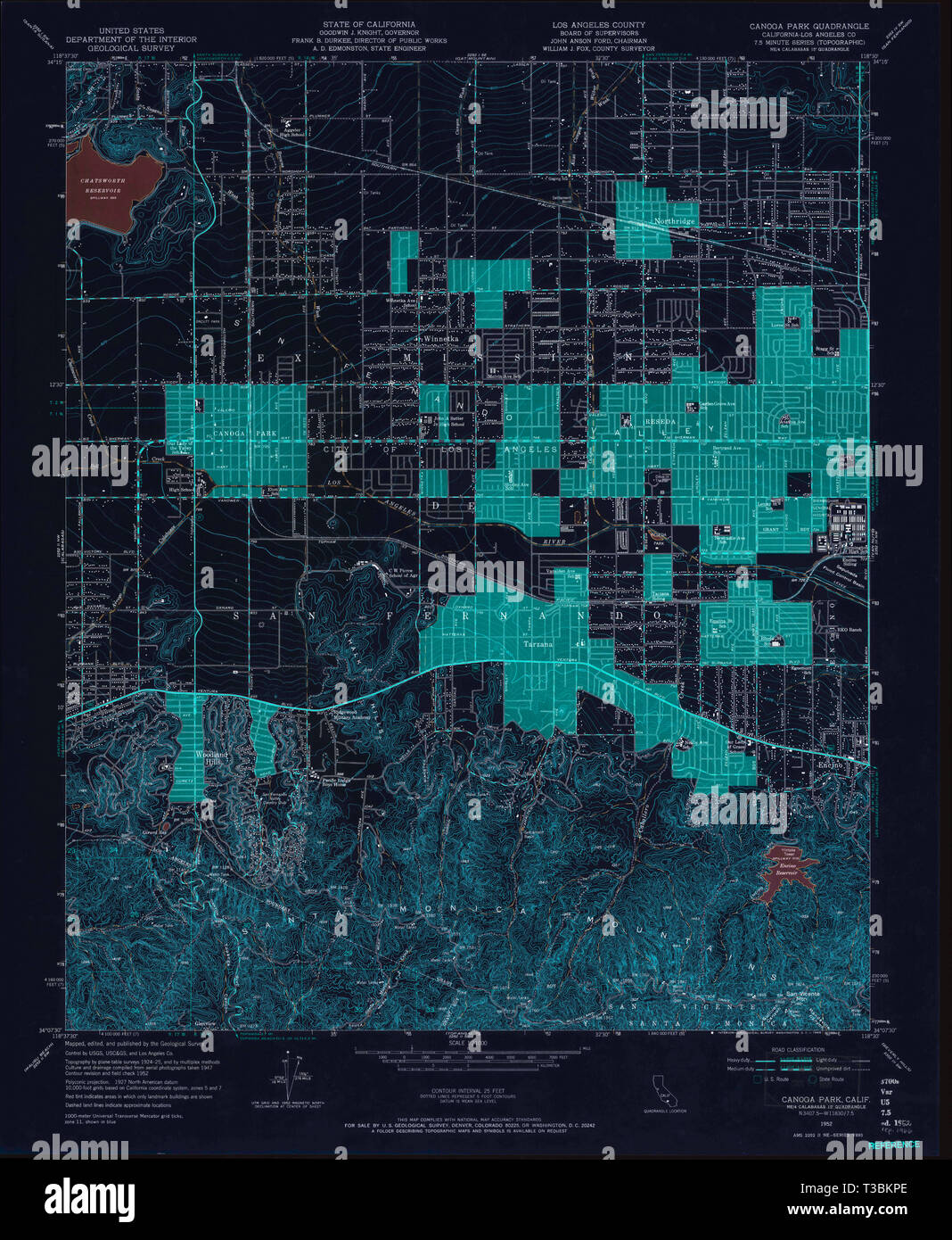 Canoga park map hi-res stock photography and images - Alamy