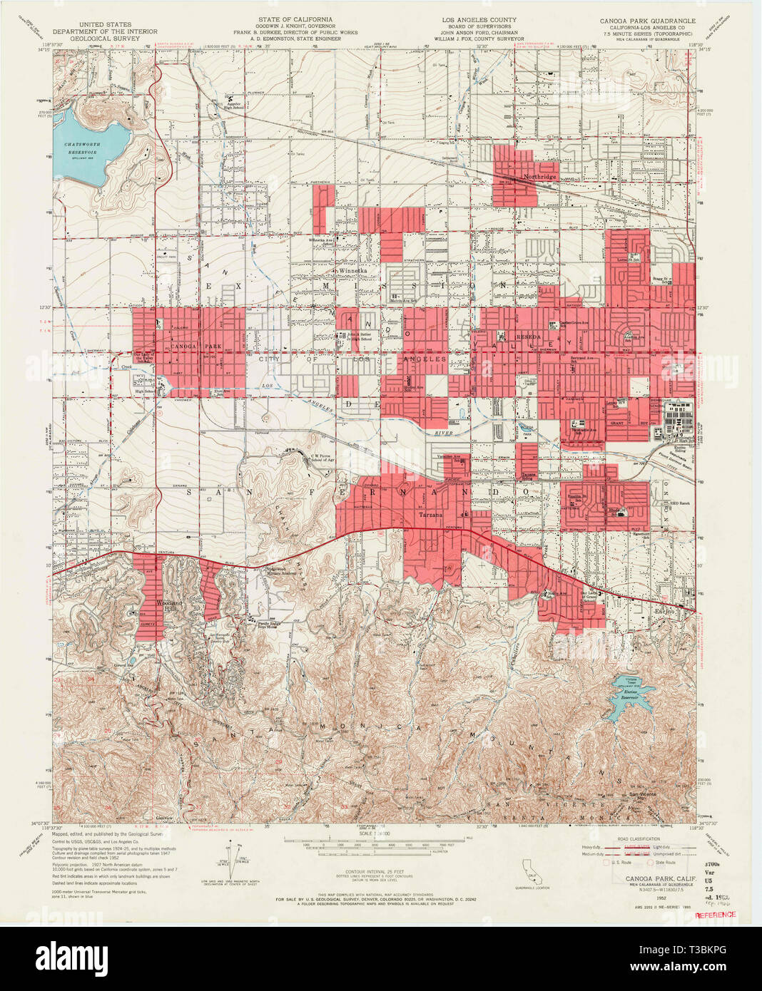Canoga park map hi-res stock photography and images - Alamy