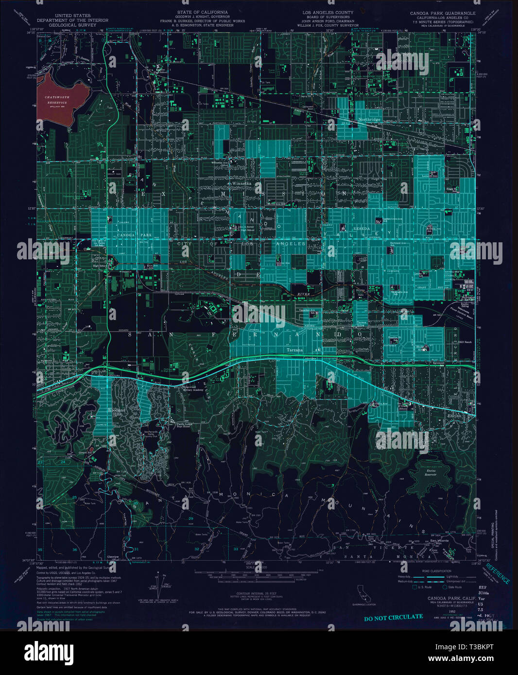 Canoga park map hi-res stock photography and images - Alamy