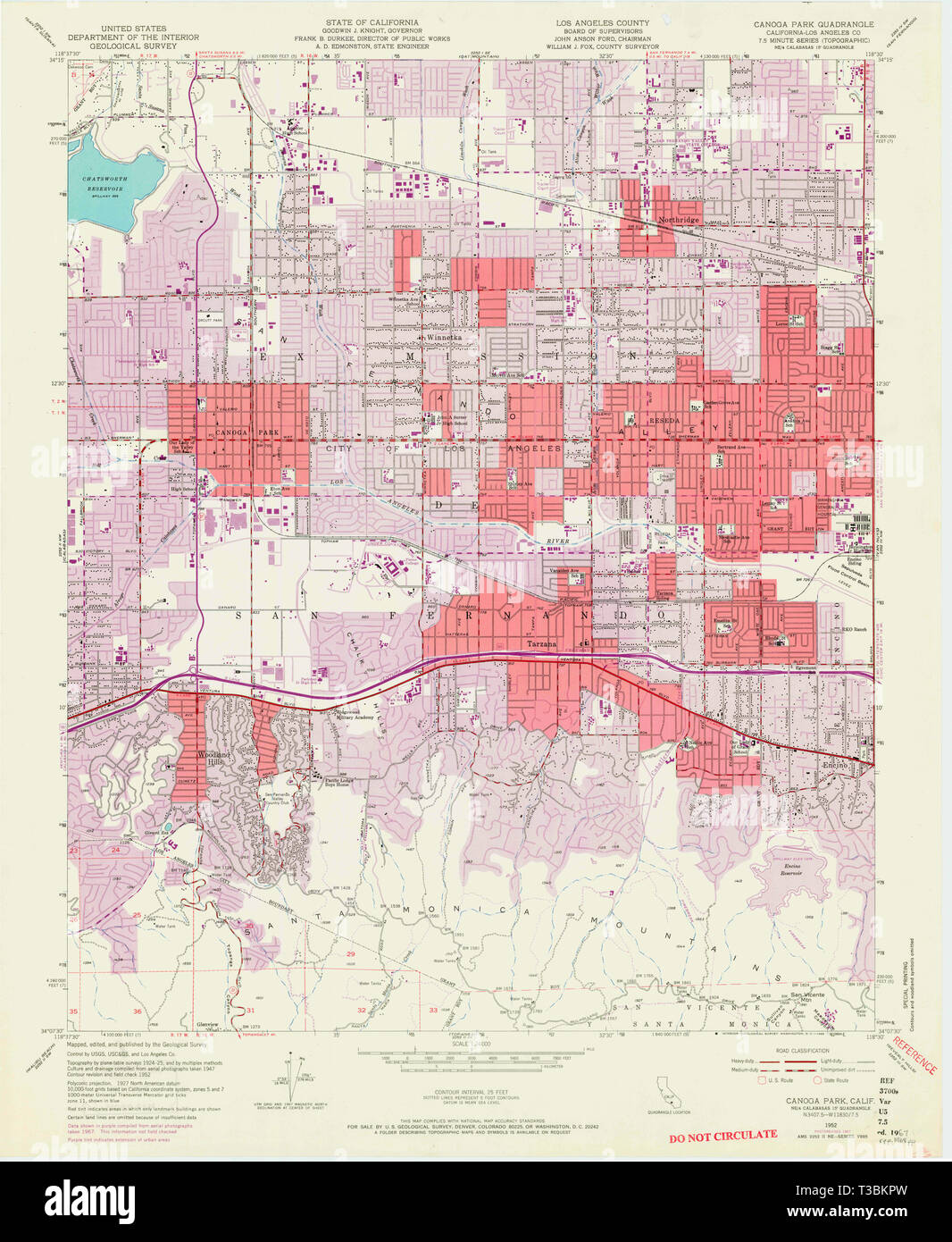 Canoga park map hi-res stock photography and images - Alamy