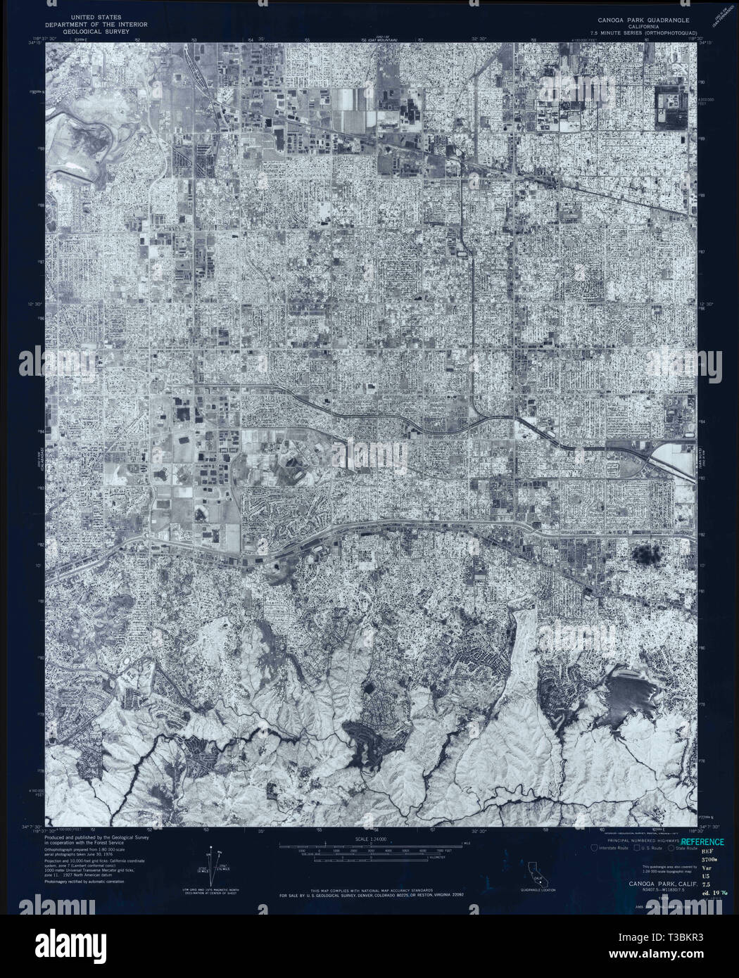 Canoga park map hi-res stock photography and images - Alamy