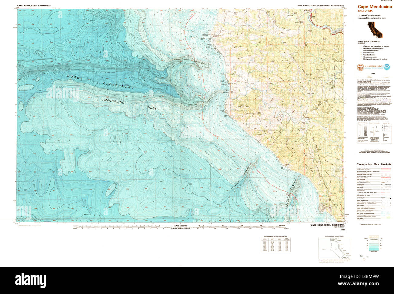 Mendocino map hi-res stock photography and images - Alamy