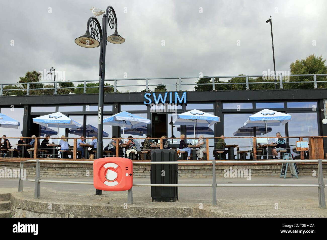 Swim restaurant at Lyme Regis a town in Dorset, England, UK on the ...