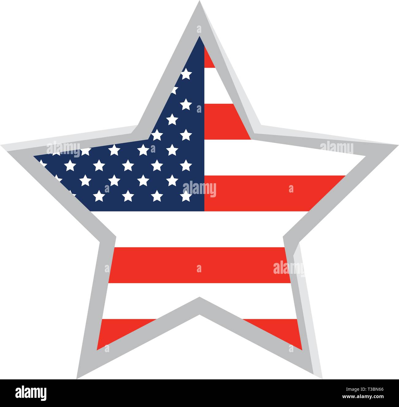 star with united states of america flag Stock Vector Image & Art - Alamy