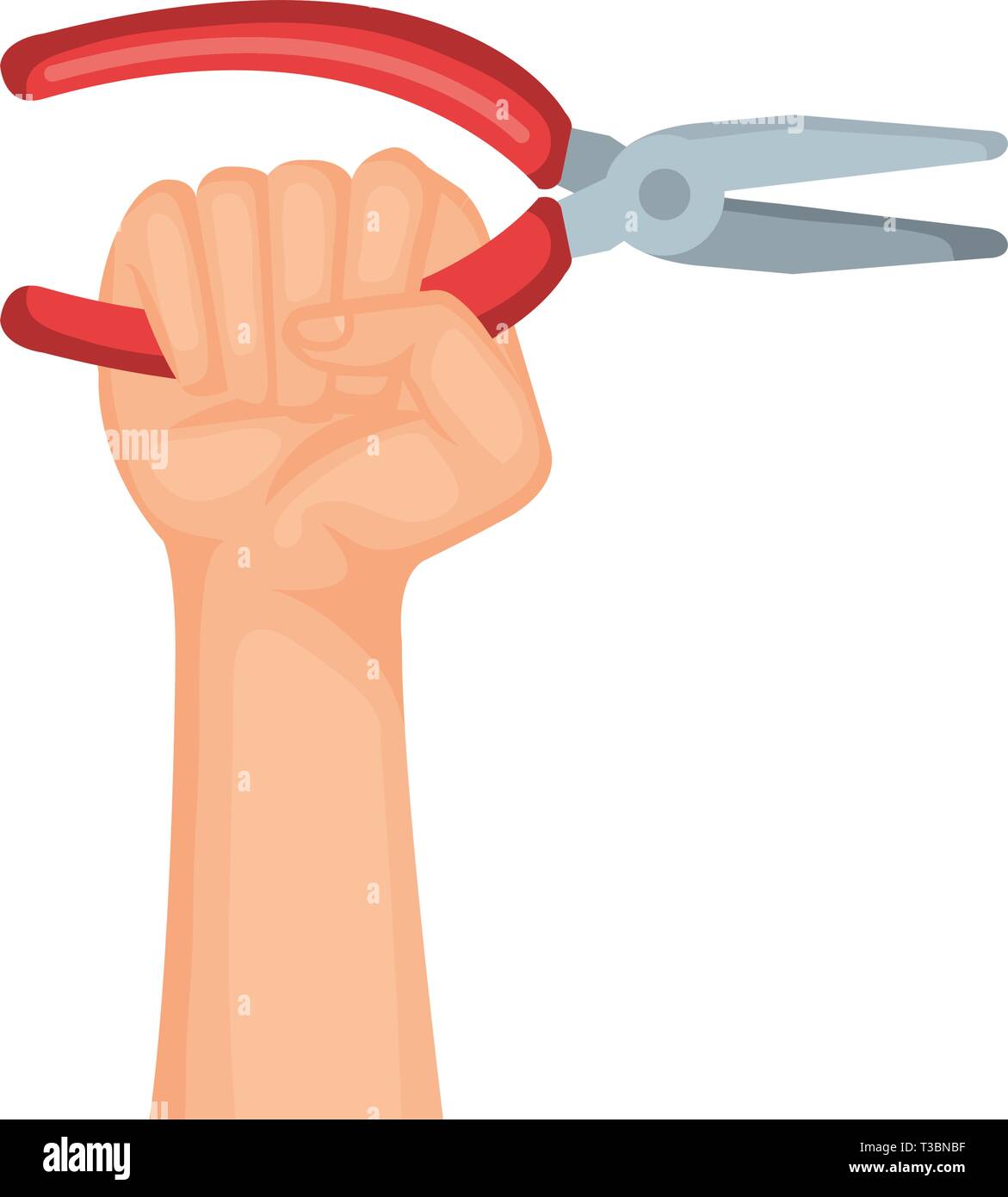 hand with electrical clamps tool icon Stock Vector Image & Art - Alamy