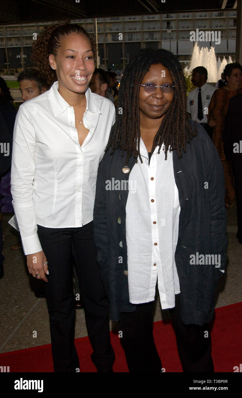 LOS ANGELES, CA. July 30, 2001: Actress WHOOPI GOLDBERG & daughter Alex ...