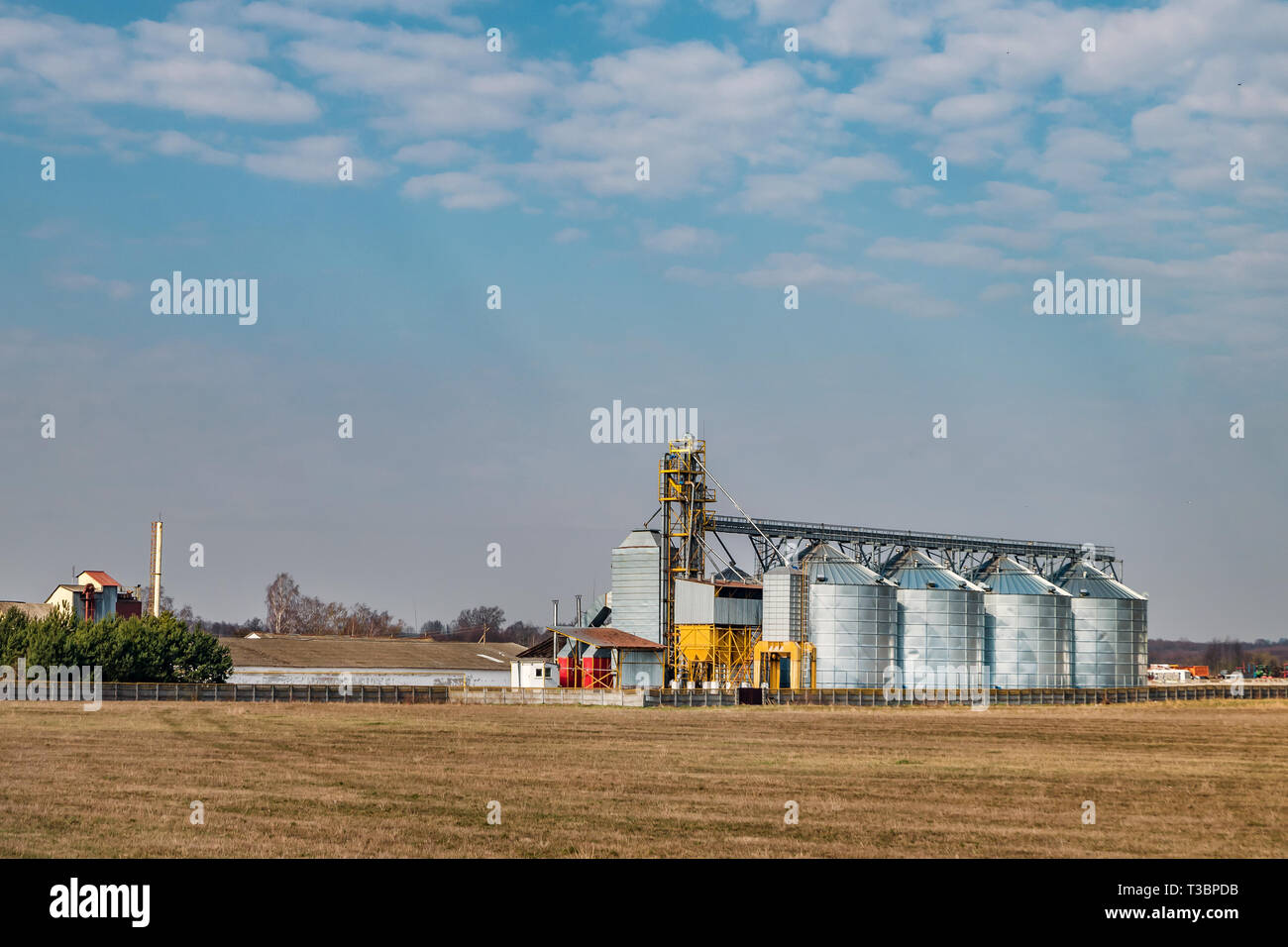 agro-processing plant for processing and silos for drying cleaning and ...