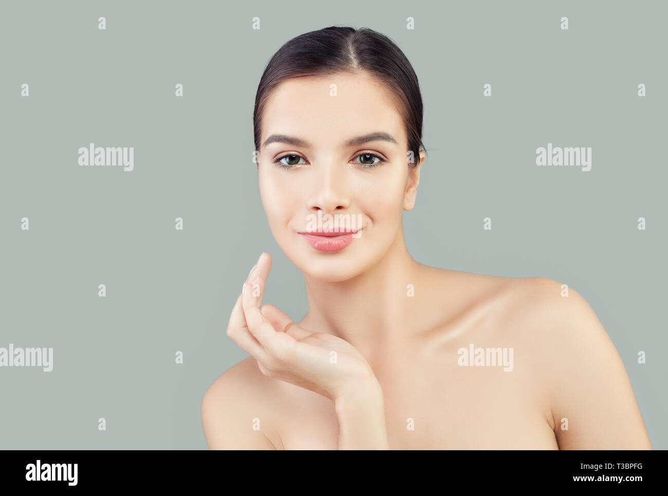 Spa model woman portrait. Facial treatment, face lifting, anti aging ...