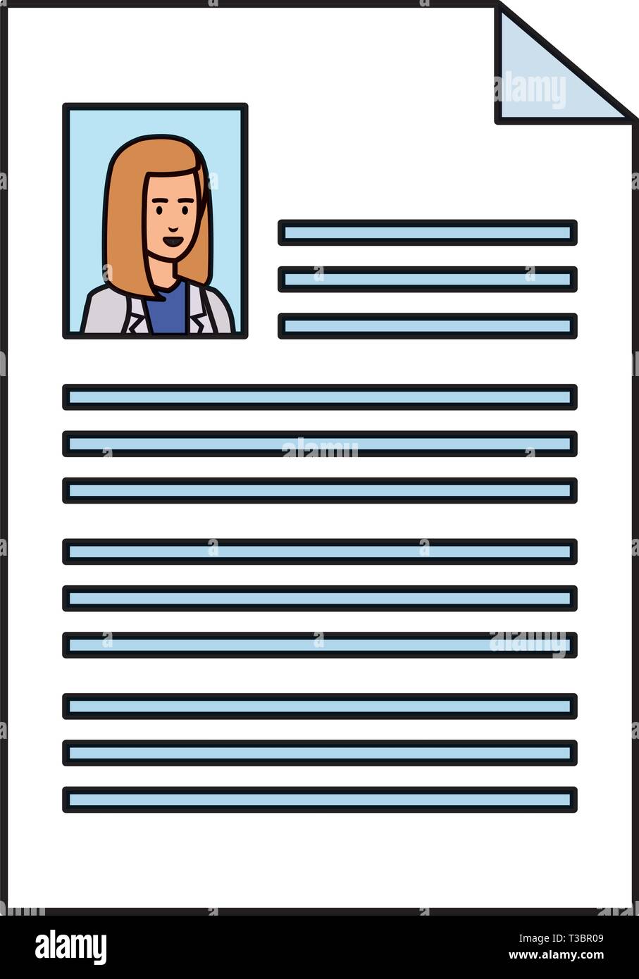 female doctor curriculum vitae document Stock Vector Image & Art - Alamy
