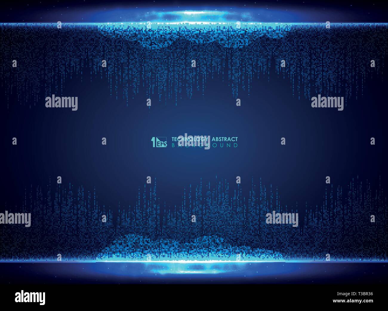 Technology blue square pattern design decoration background. You can ...