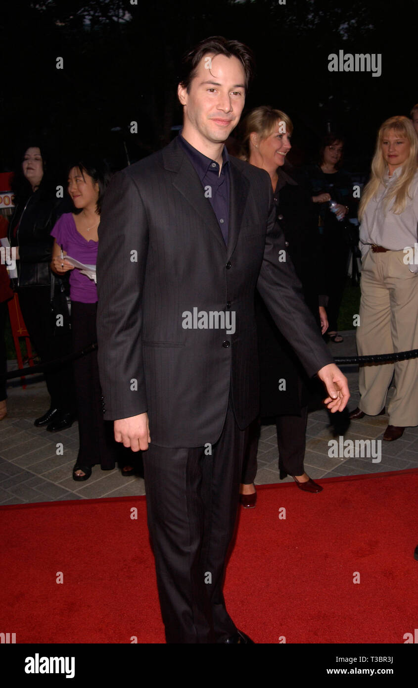 LOS ANGELES, CA. September 10, 2001: Actor KEANU REEVES at the world ...