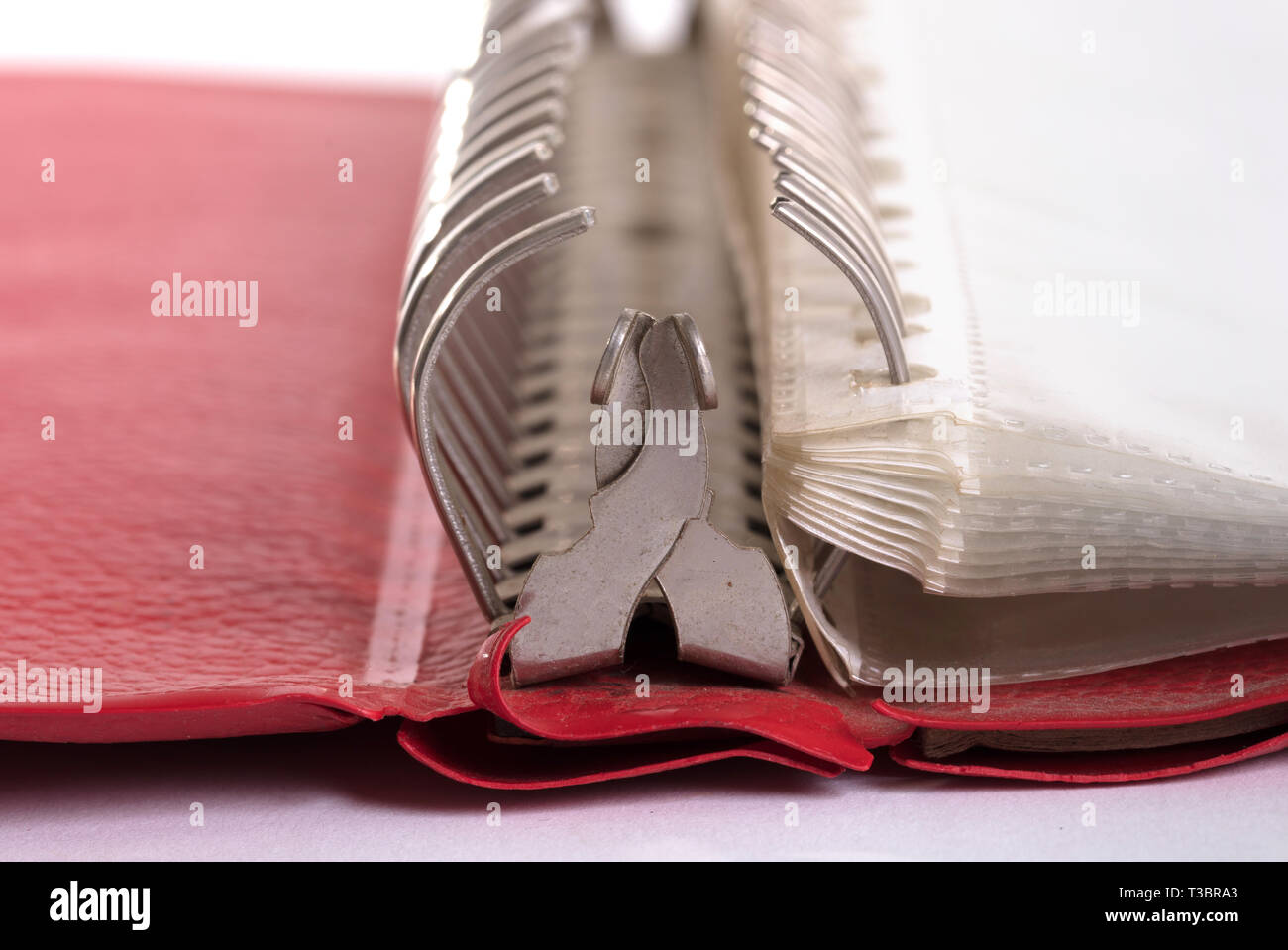 Old binder folder isolated on a white background Stock Photo - Alamy