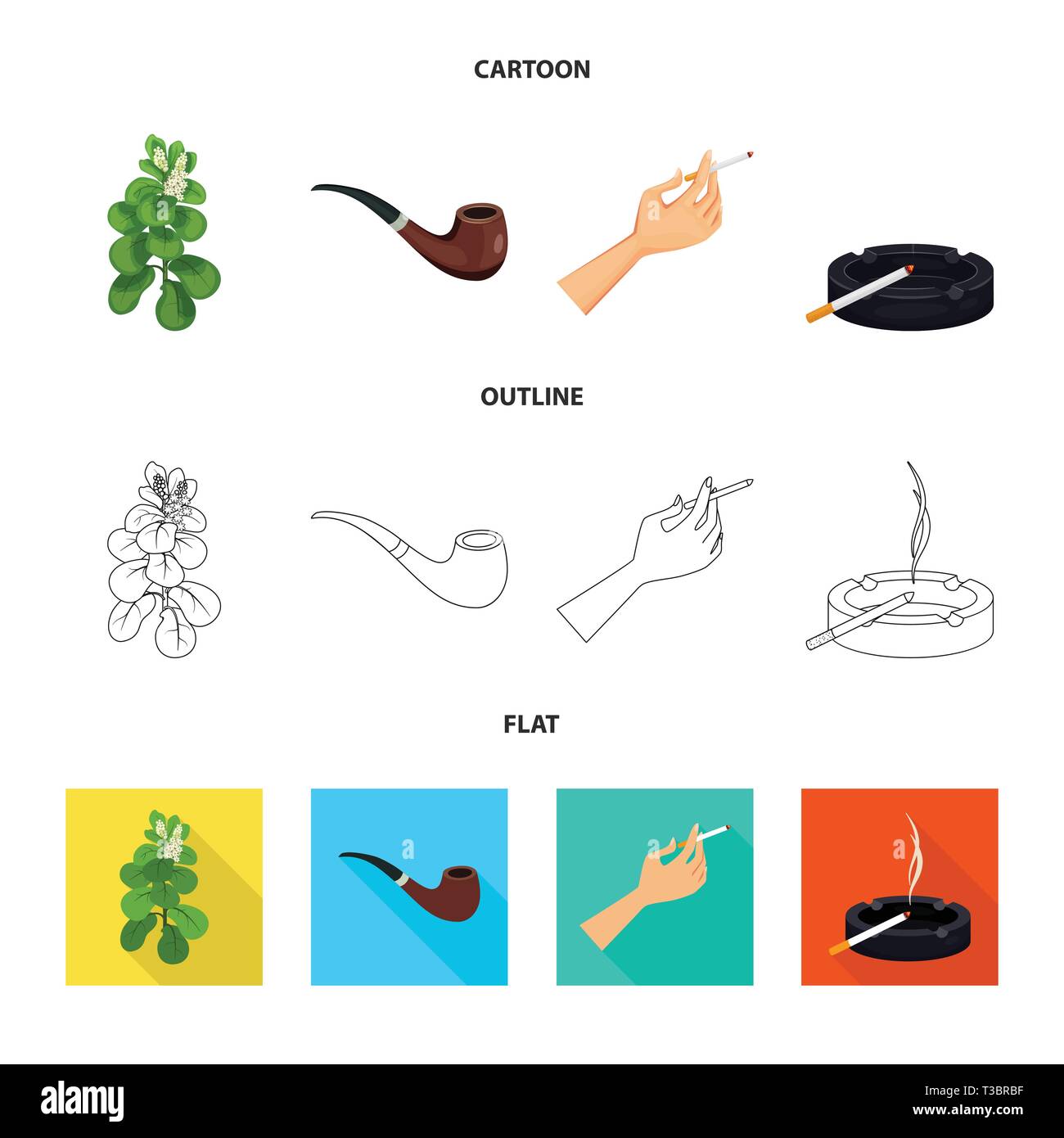 Vector illustration of refuse and stop symbol. Collection of refuse and ...