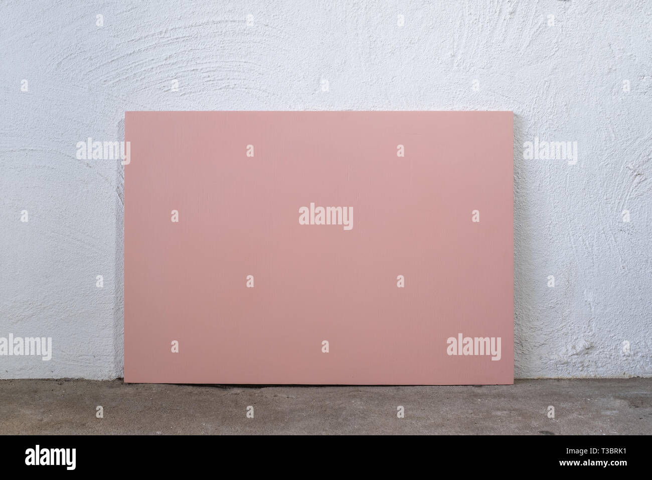 Blank pink board on white background Stock Photo - Alamy