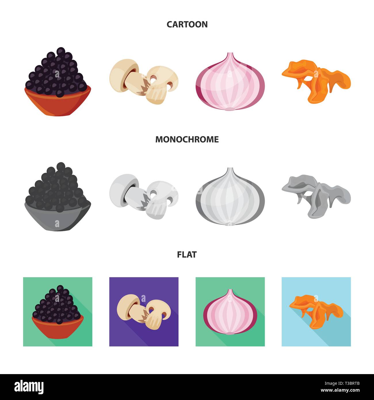 Vector design of taste and product logo. Collection of taste and ...