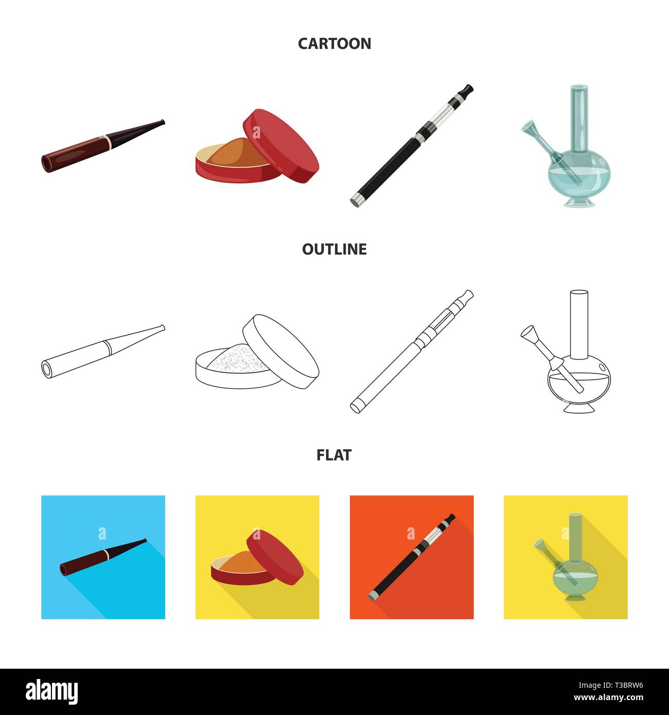 Vector illustration of refuse and stop icon. Set of refuse and habit ...