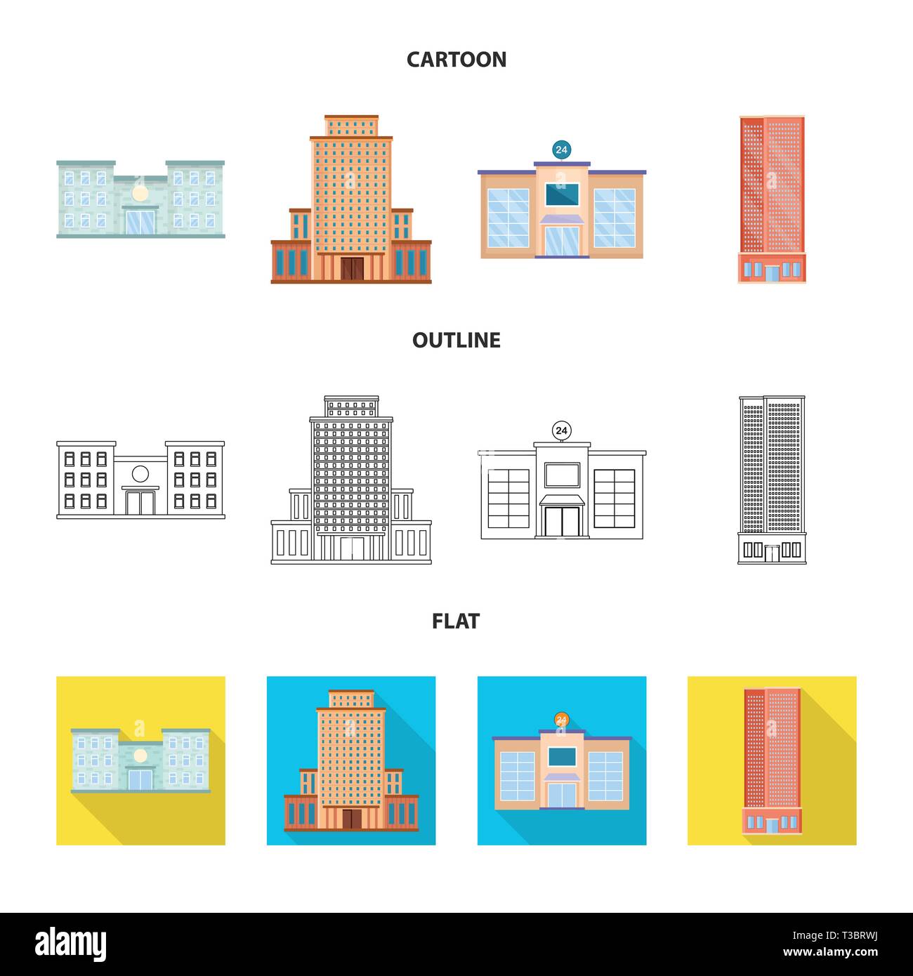 Isolated object of municipal and center symbol. Set of municipal and ...