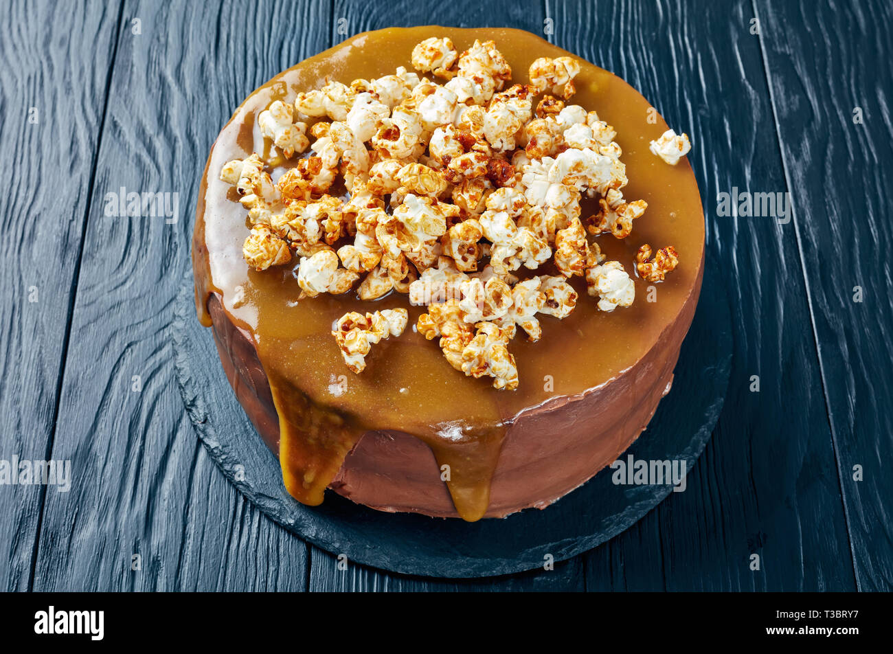 Delicious banana sponge cake topped with melted caramel and sweet ...