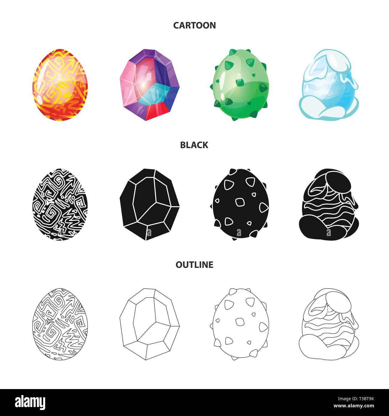 Vector illustration of animal and prehistoric logo. Set of animal and ...