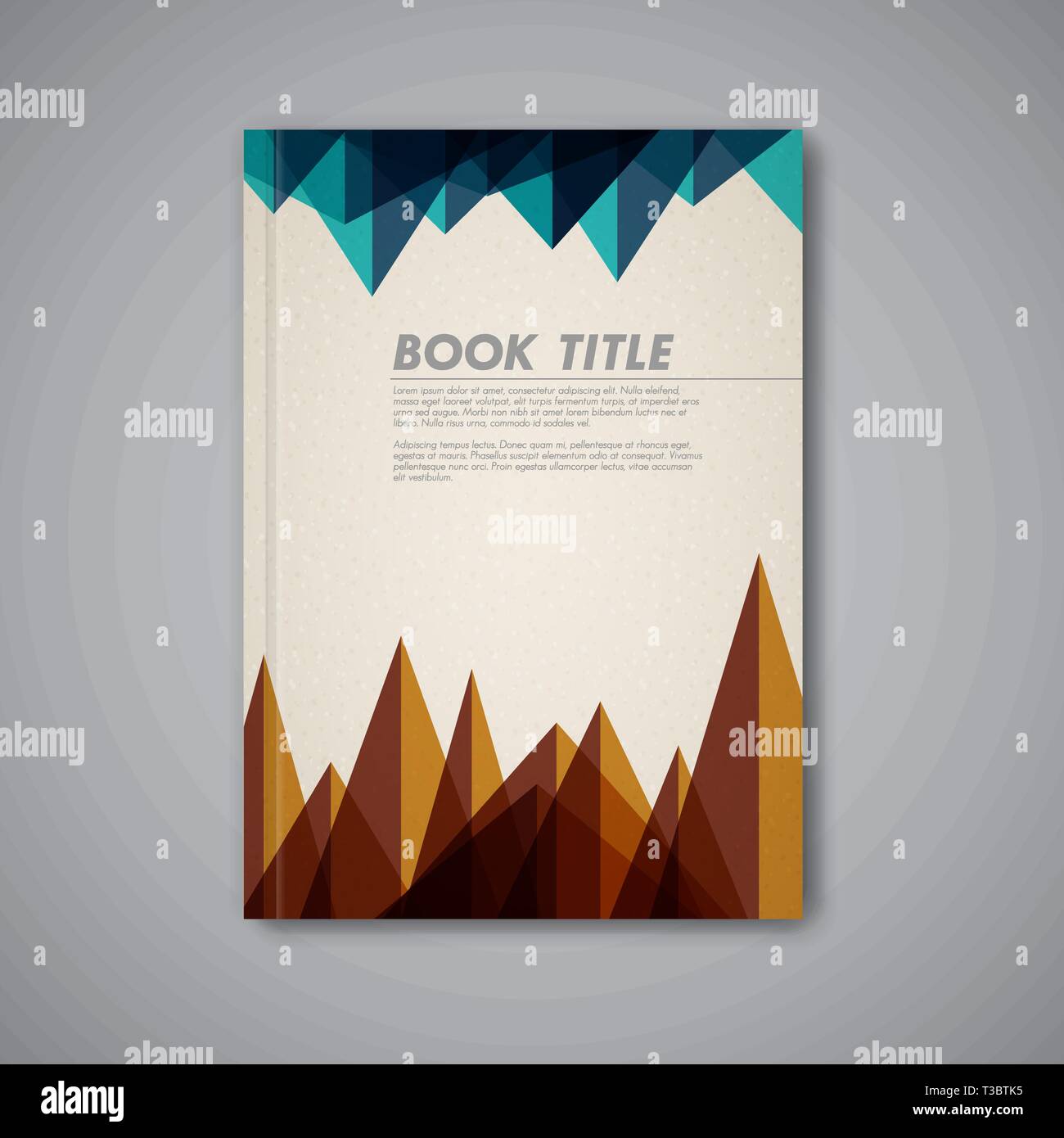 Retro vintage Vector abstract brochure / book / flyer design template ...