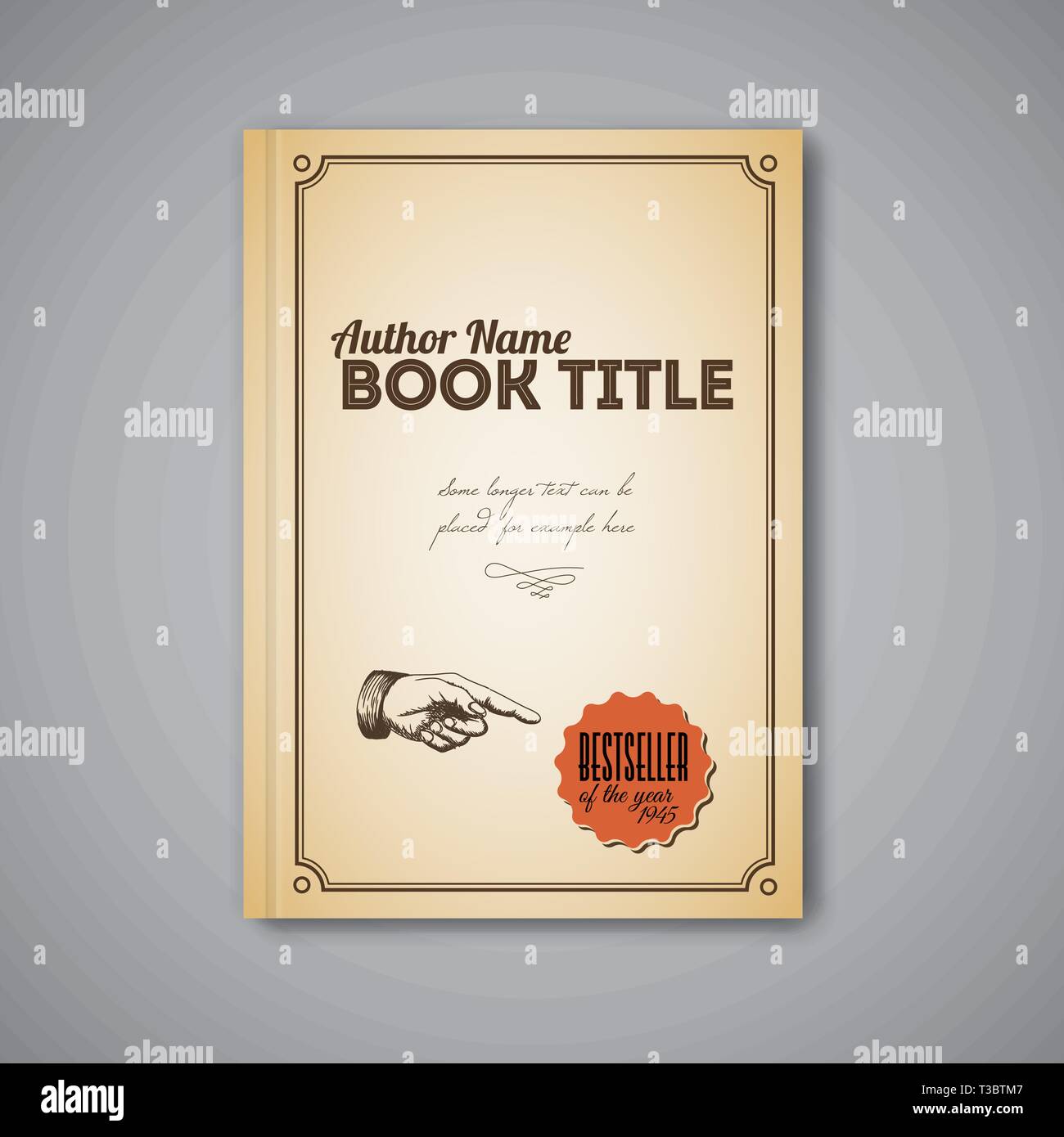 Retro vintage Vector abstract brochure / book / flyer design template ...