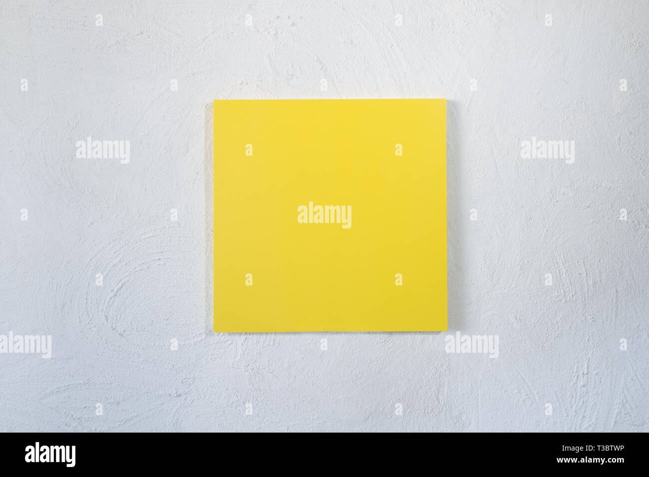 Blank yellow board on white background Stock Photo - Alamy