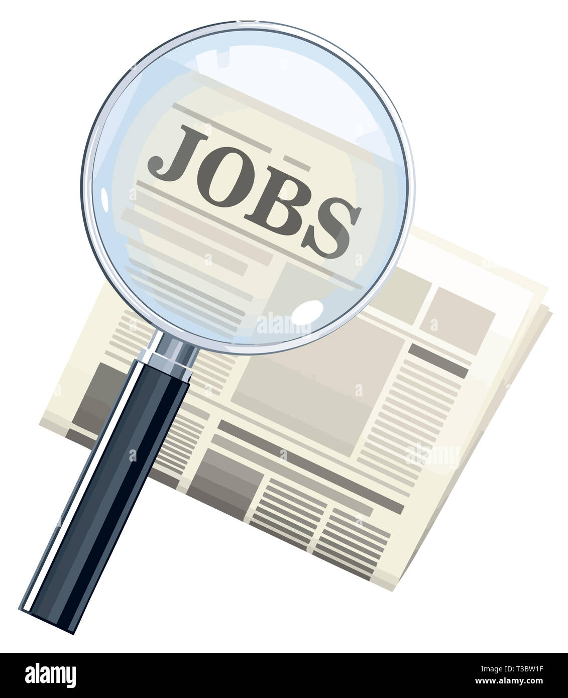 Job newspaper search hi-res stock photography and images - Alamy