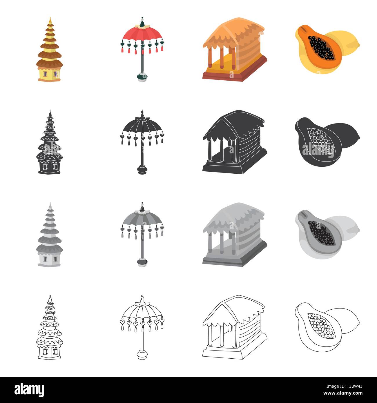 Balinese beach temple shelter architecture hi-res stock photography and ...