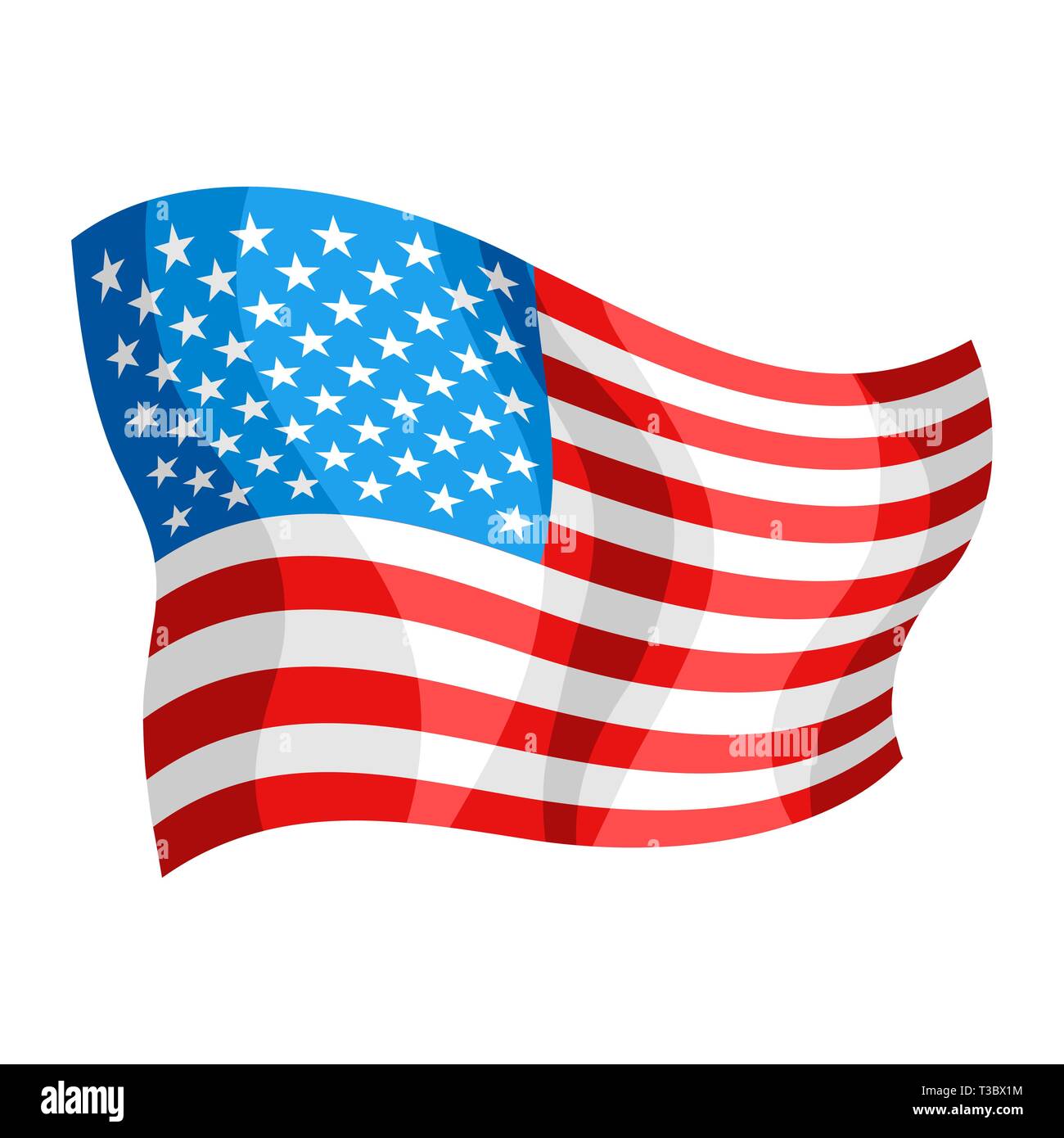 American Flag Waving Isolated Stock Vector Images - Alamy