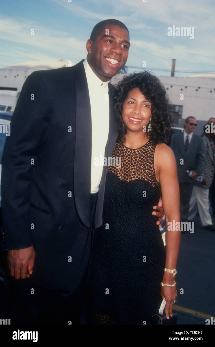 LOS ANGELES, CA - MARCH 15: Magic Johnson and wife Cookie Johnson ...