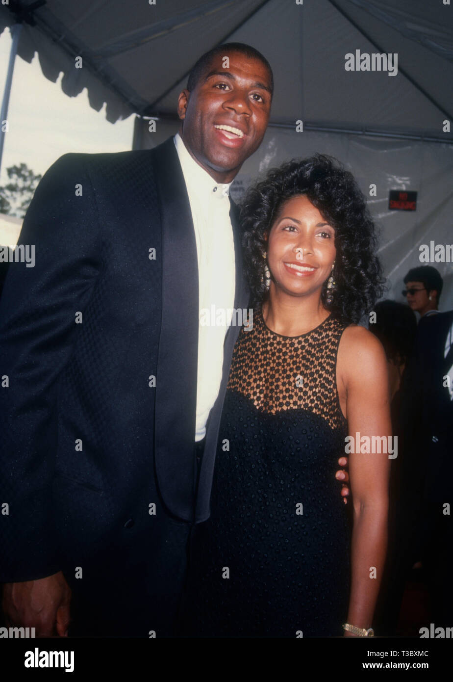 LOS ANGELES, CA - MARCH 15: Magic Johnson and wife Cookie Johnson ...