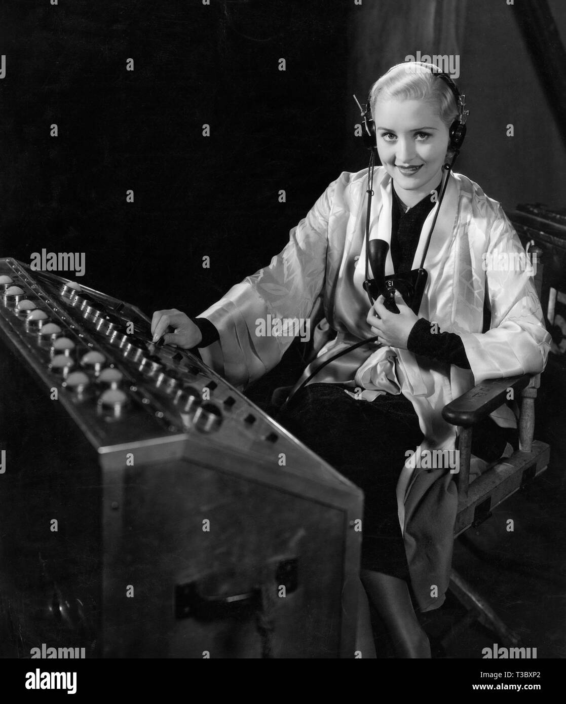 control table in a cinema production hall, 1930 Stock Photo - Alamy