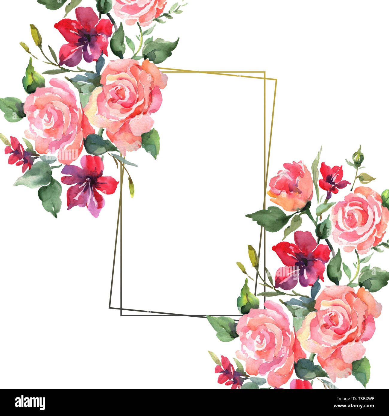 Pink Roses Border