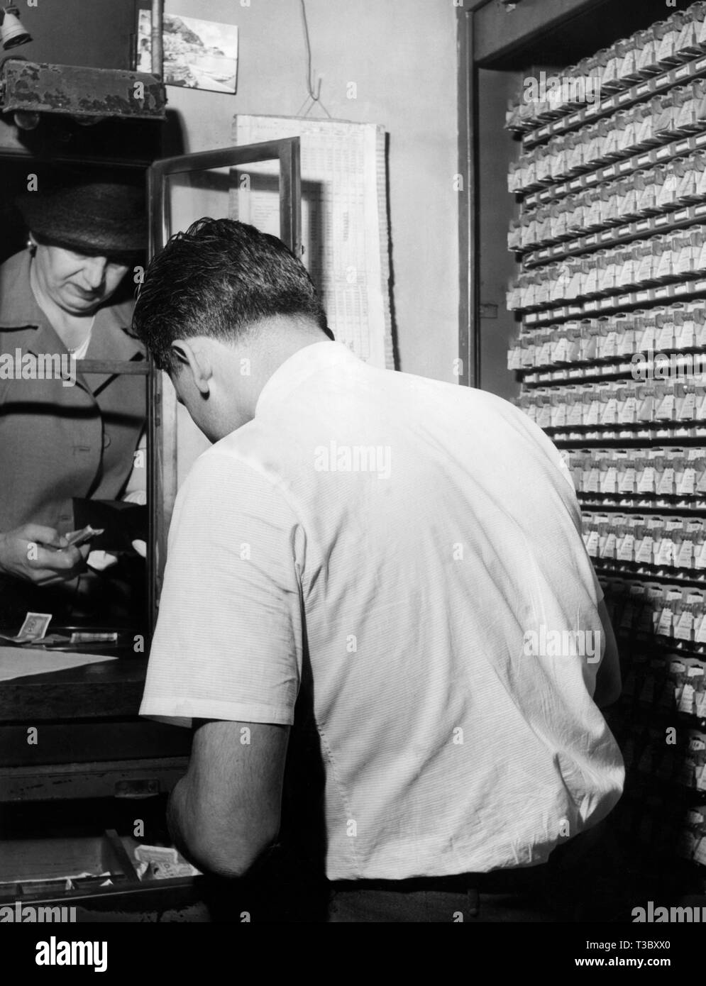ticket office, 1952 Stock Photo - Alamy