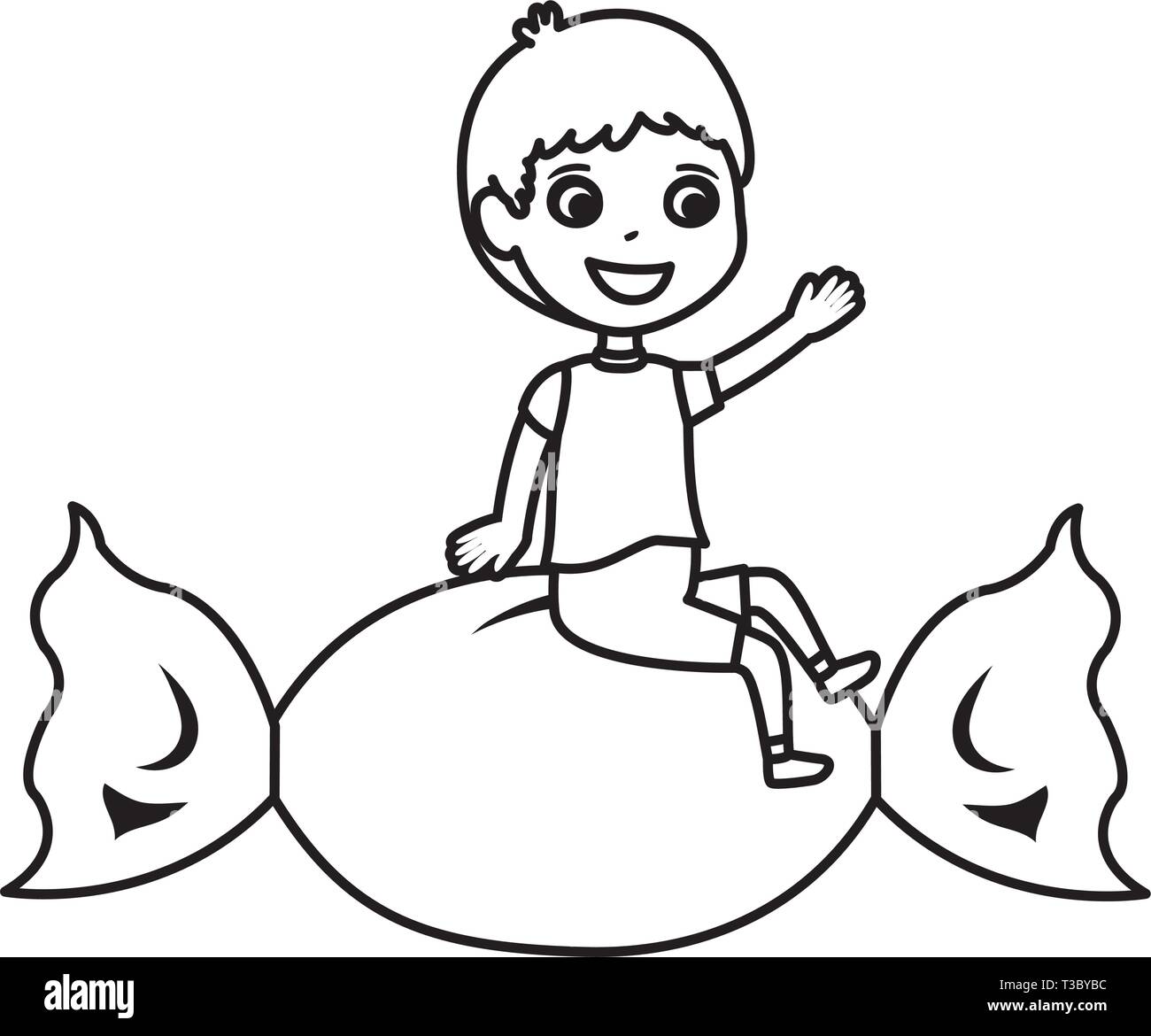 little boy with sweet candy Stock Vector Image & Art - Alamy