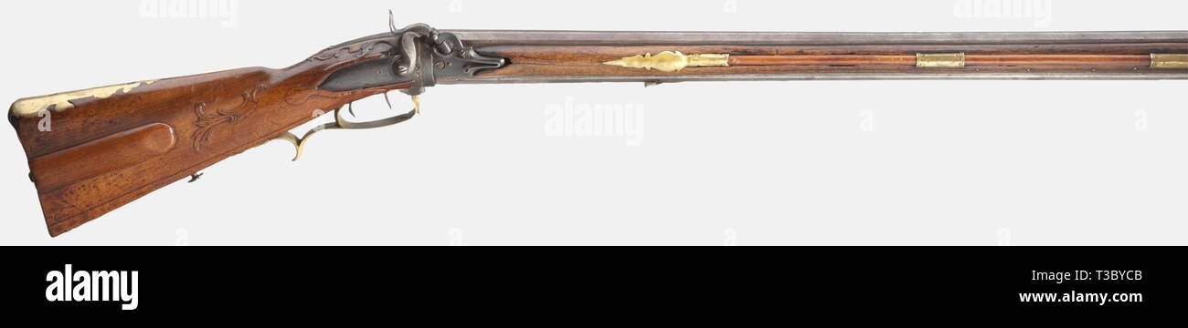 Circa 1800 octagonal rifled barrel in 14 5 mm calibre hi-res stock ...