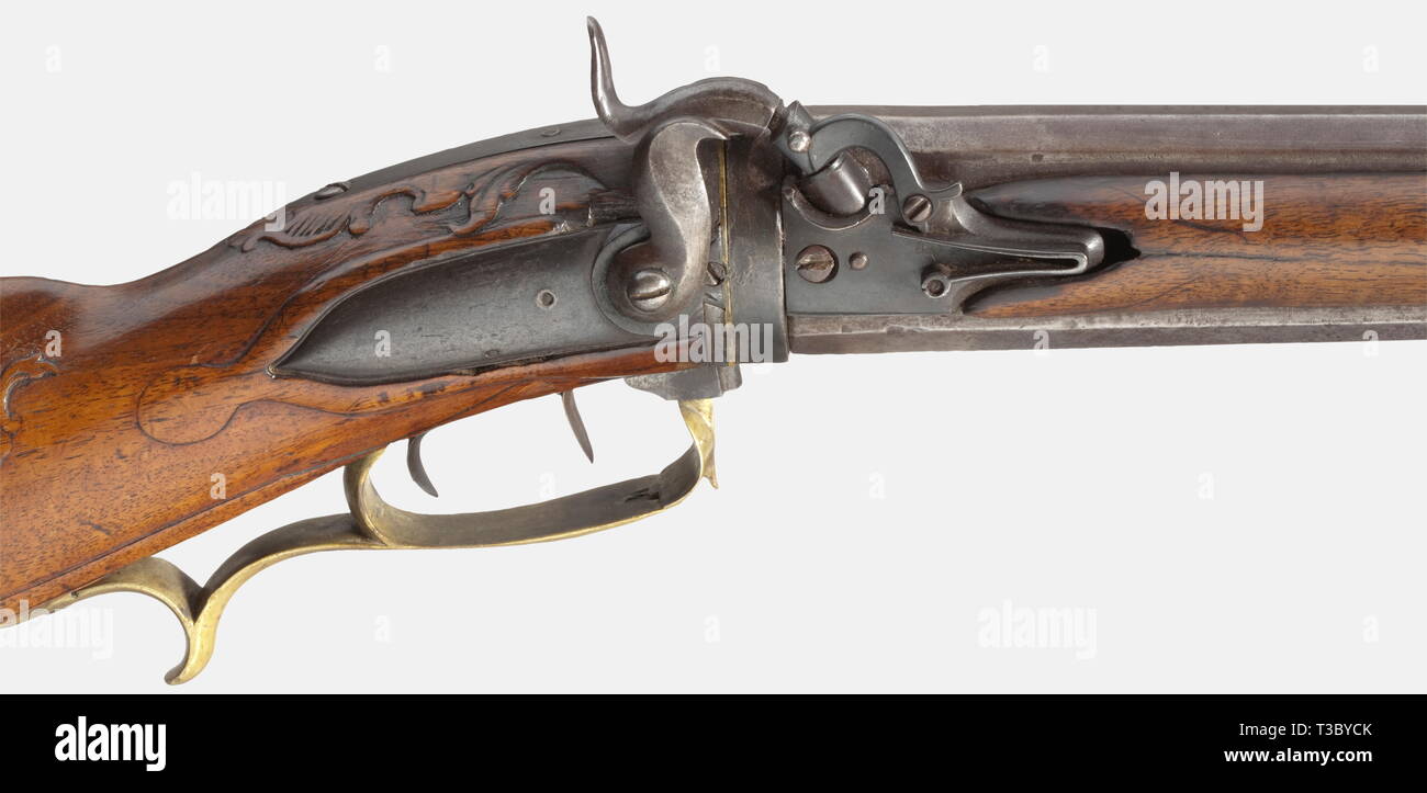 Circa 1800 octagonal rifled barrel in 14 5 mm calibre hi-res stock ...